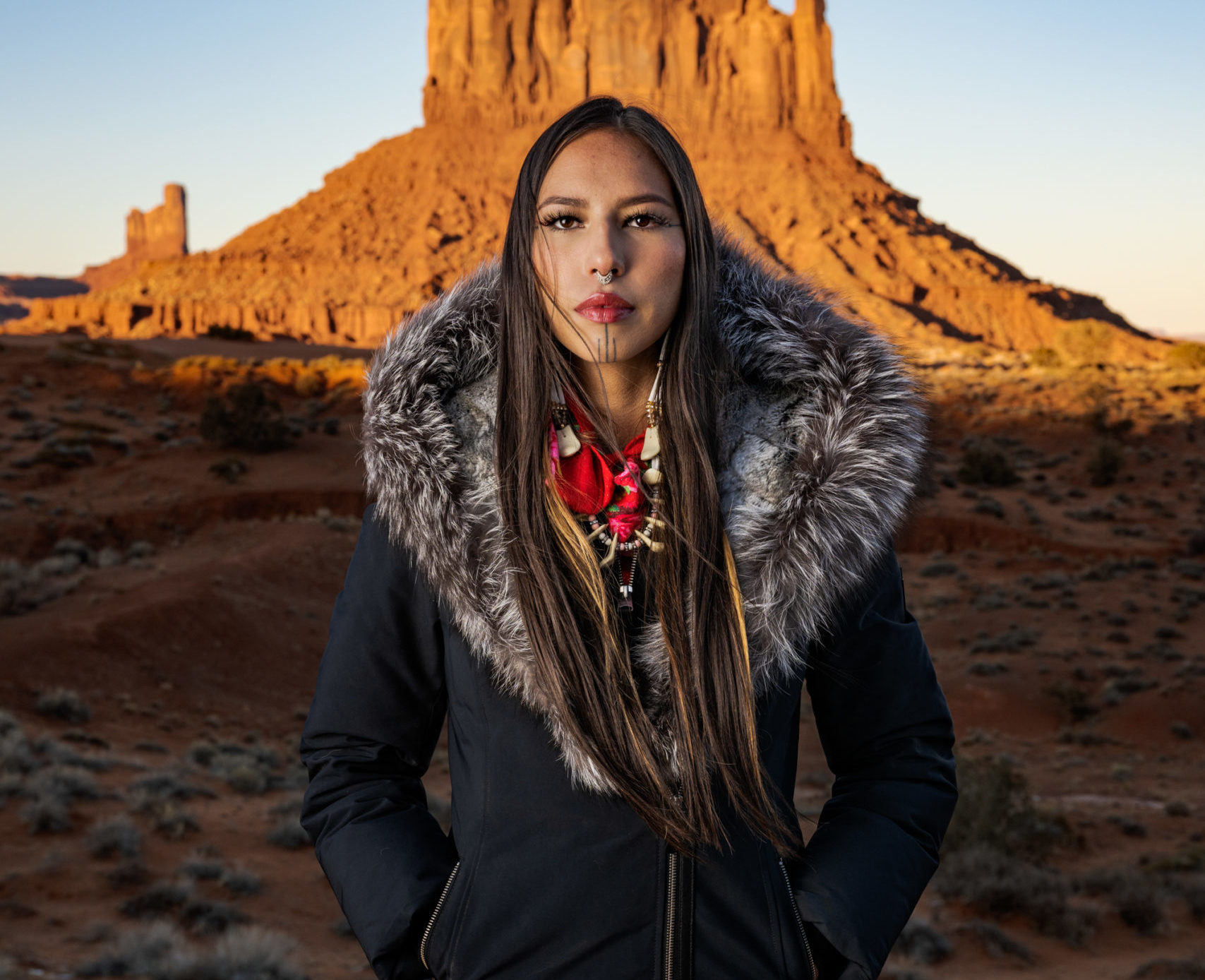 Native American model Quannah Rose Chasinghorse on ... | National ...