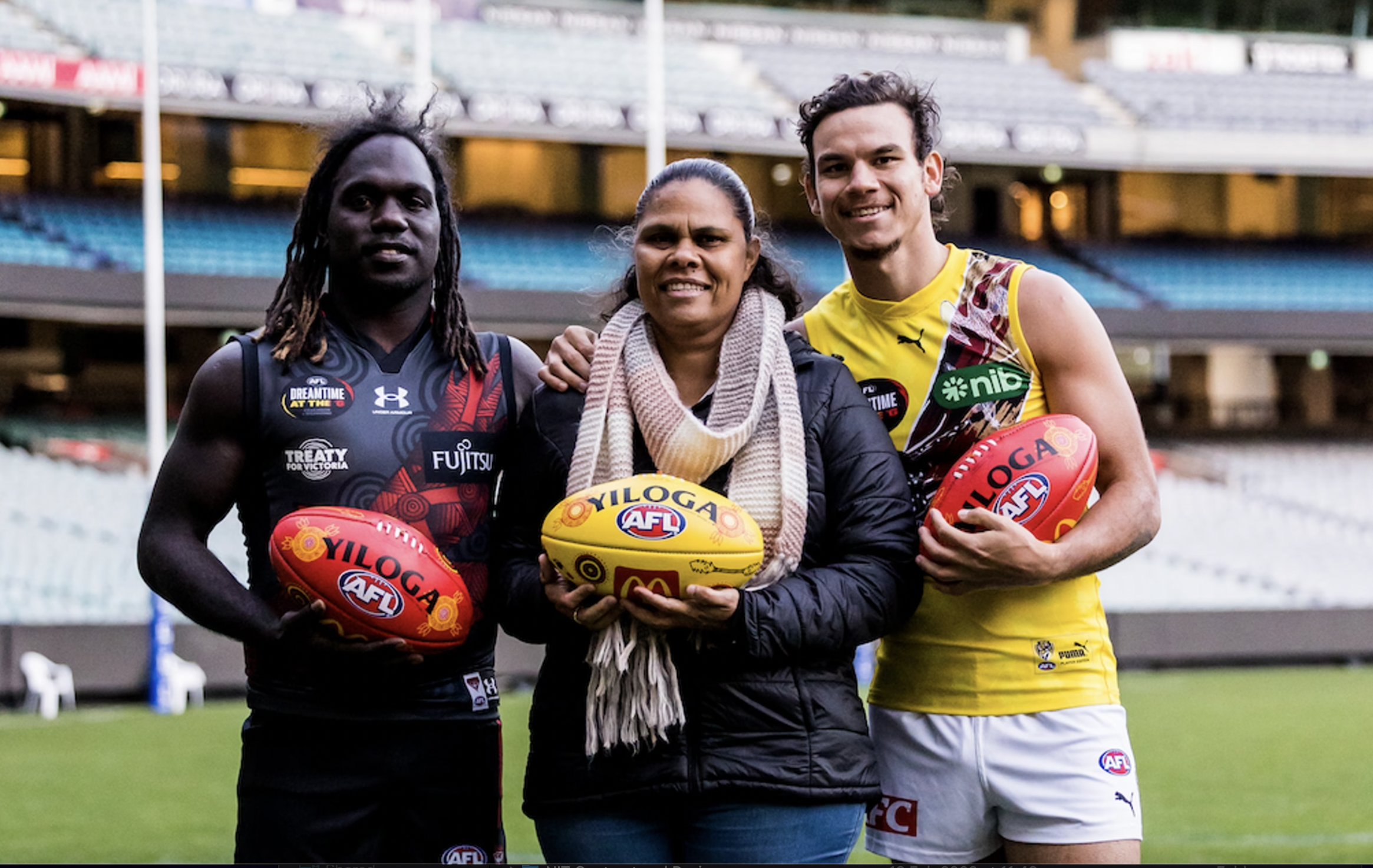 Sherrin celebrates Tiwi culture for AFL Sir Doug Ni... | National ...