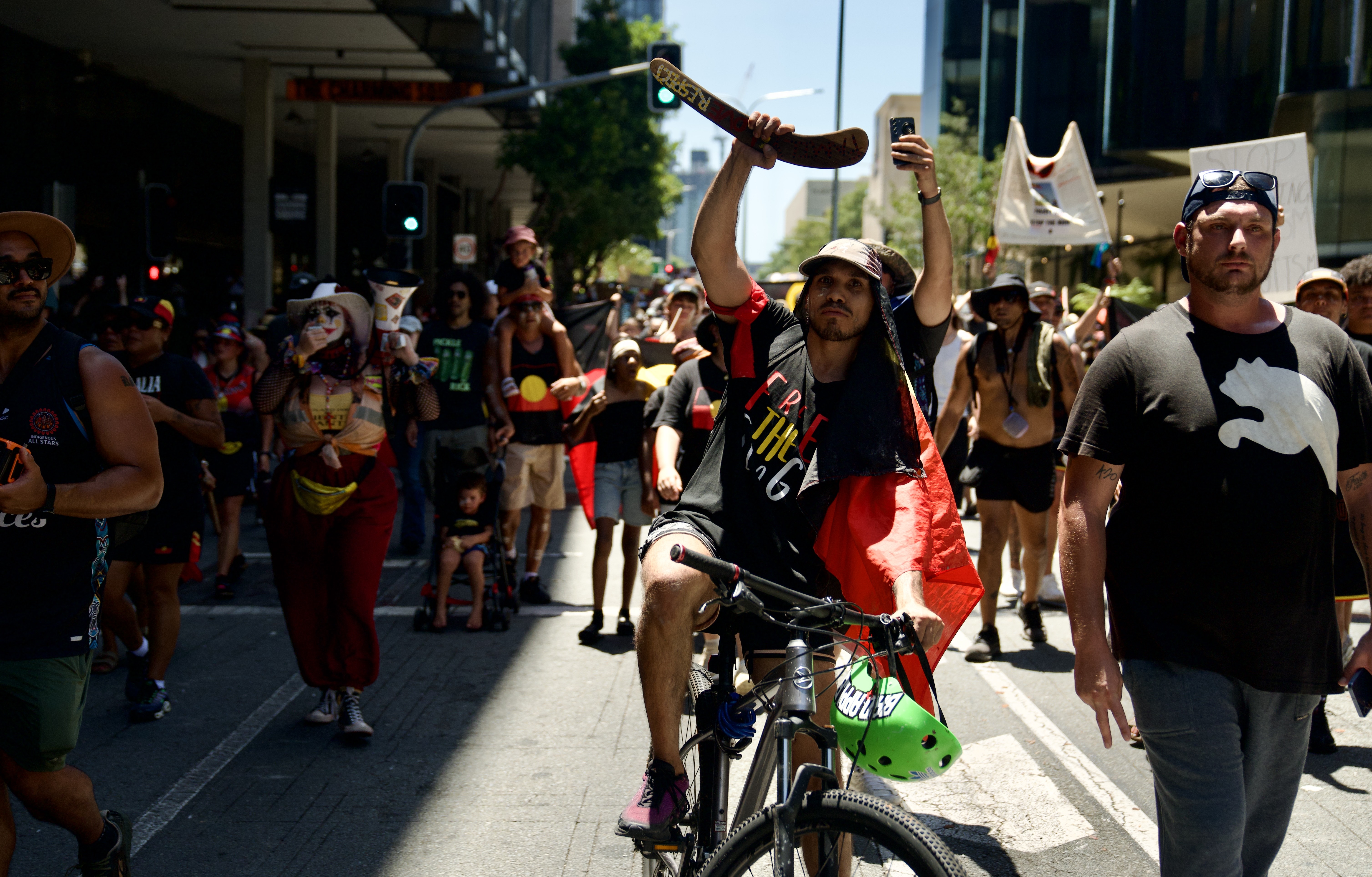 Communities march together in Magandjin for Surviva... | National ...