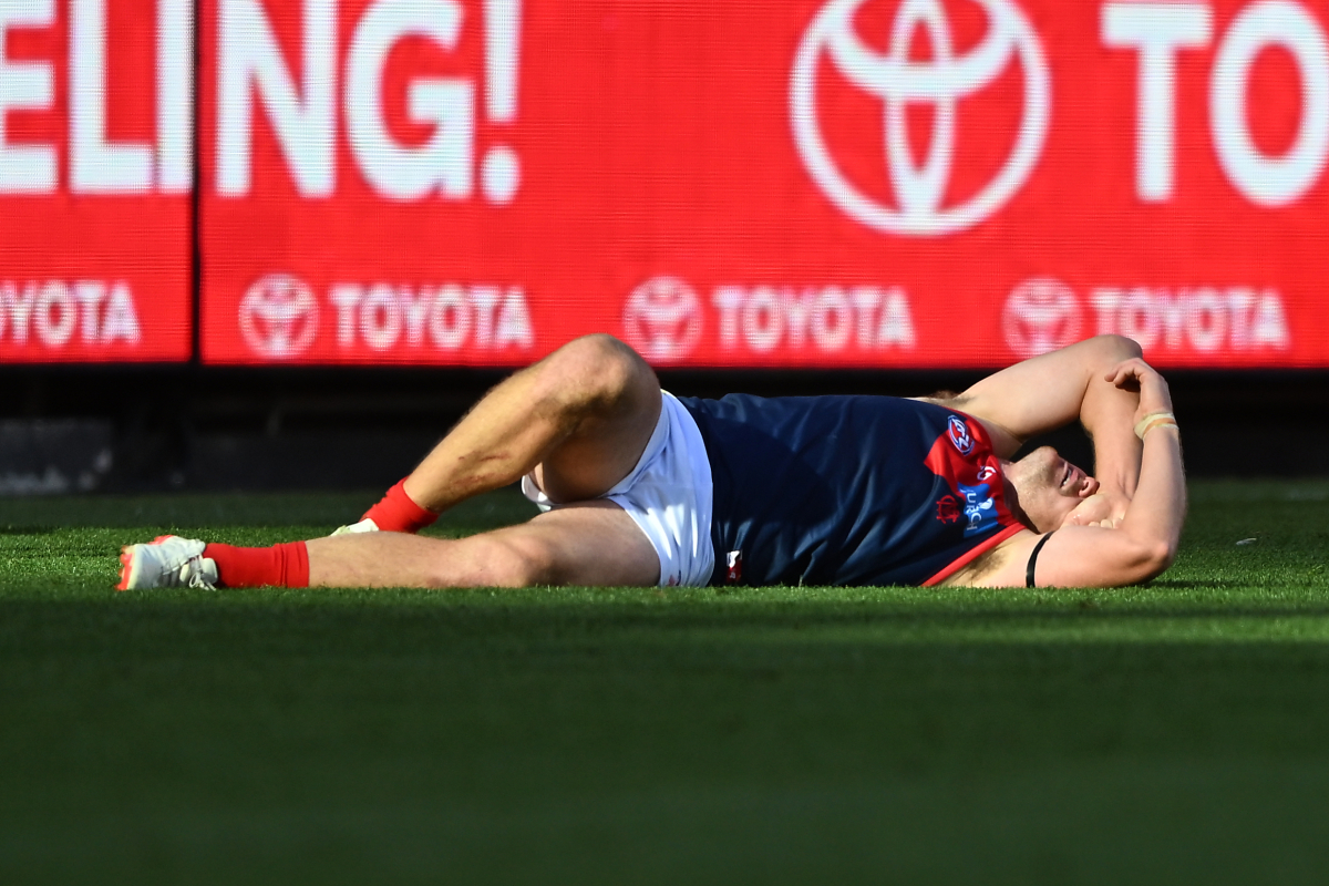 Melbourne defender Steven May injured in Dees' loss... | National ...